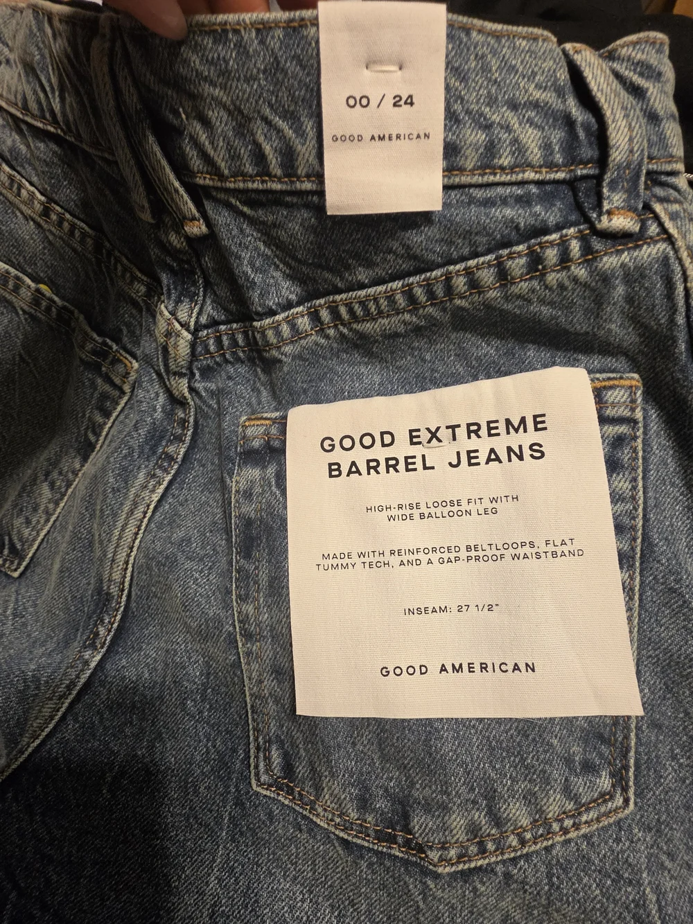 Good American | Jeans | Good American Distressed Wideleg Jeans In Light ...